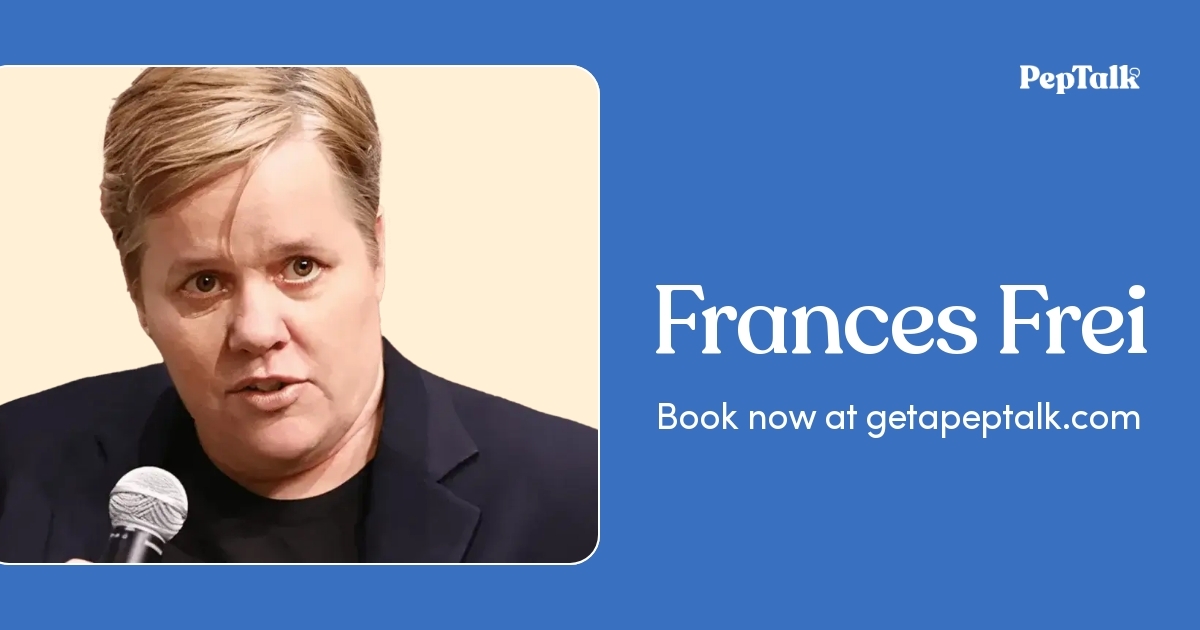 Frances Frei, Speaker | Professor, Author, Leader