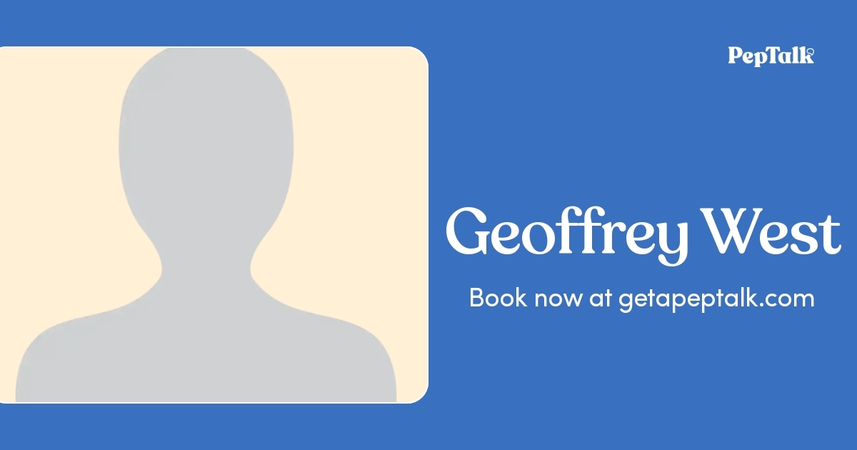 Geoffrey West, Speaker | Theoretical Physicist