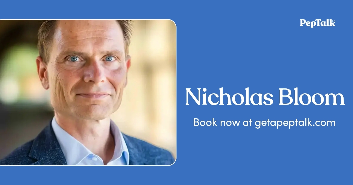 Nicholas Bloom, Speaker | Economist, Future of Work Expert