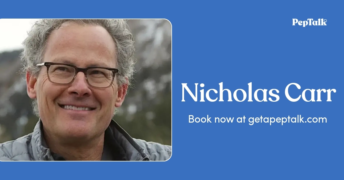 Nicholas Carr, Speaker | Author, Sociologist, Researcher