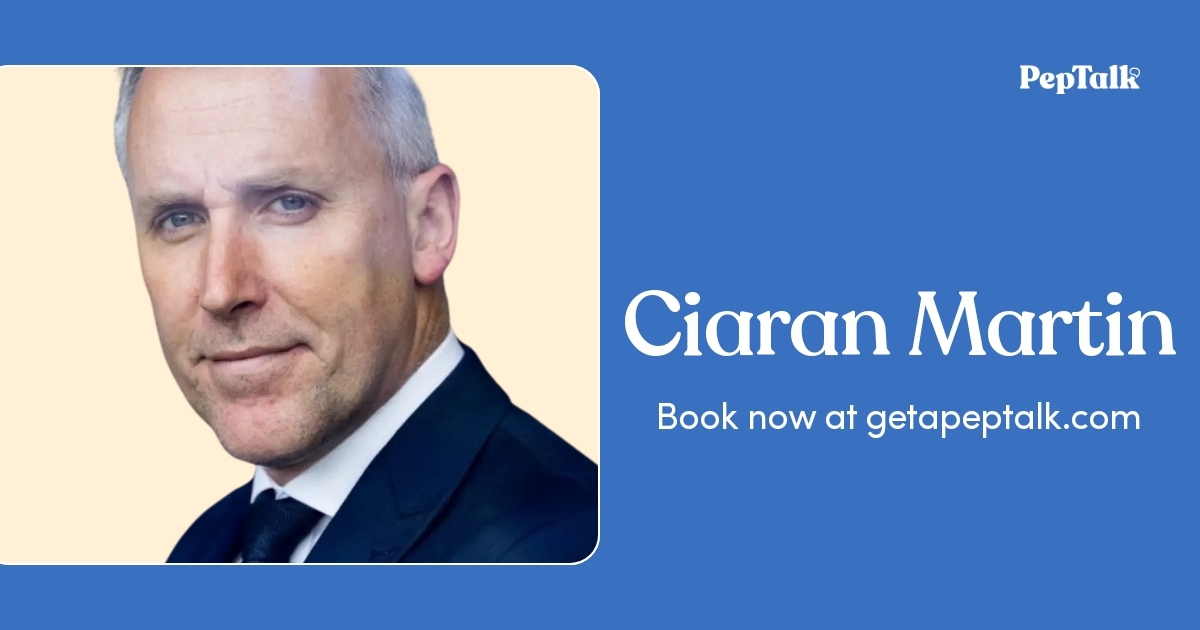 Ciaran Martin, Speaker | Cybersecurity and Policy Expert