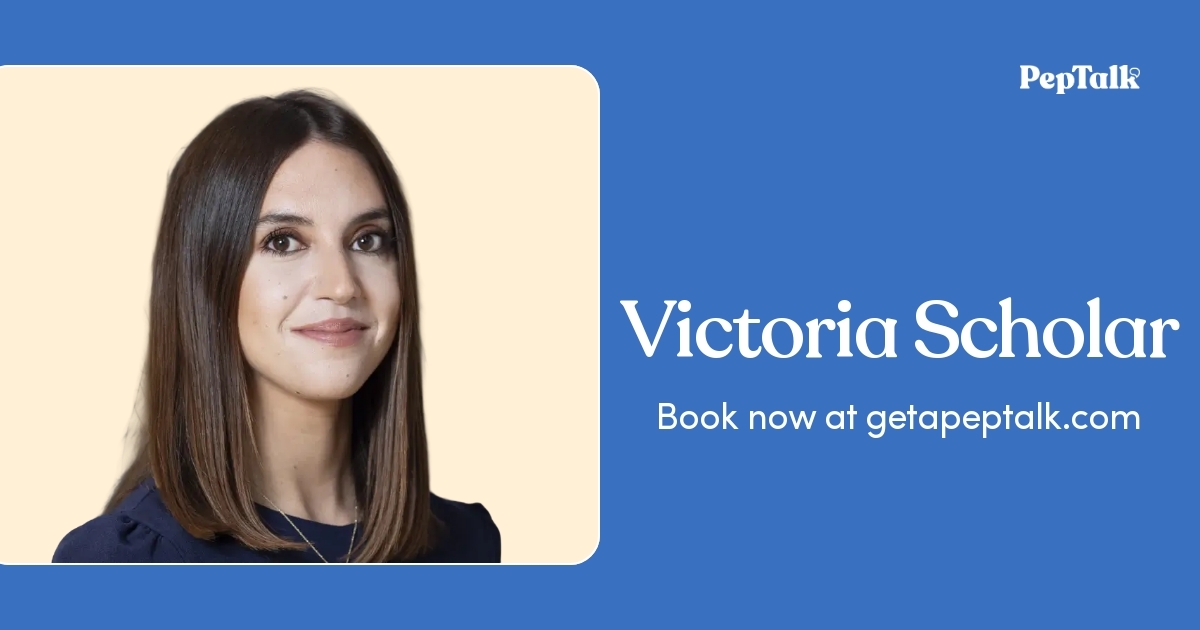 Victoria Scholar, Speaker | Financial Commentator