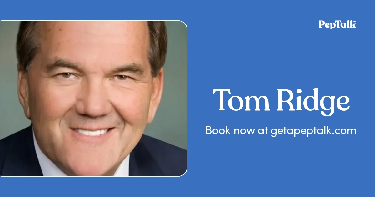 Thomas Ridge, Speaker | Politician, Author, Leader