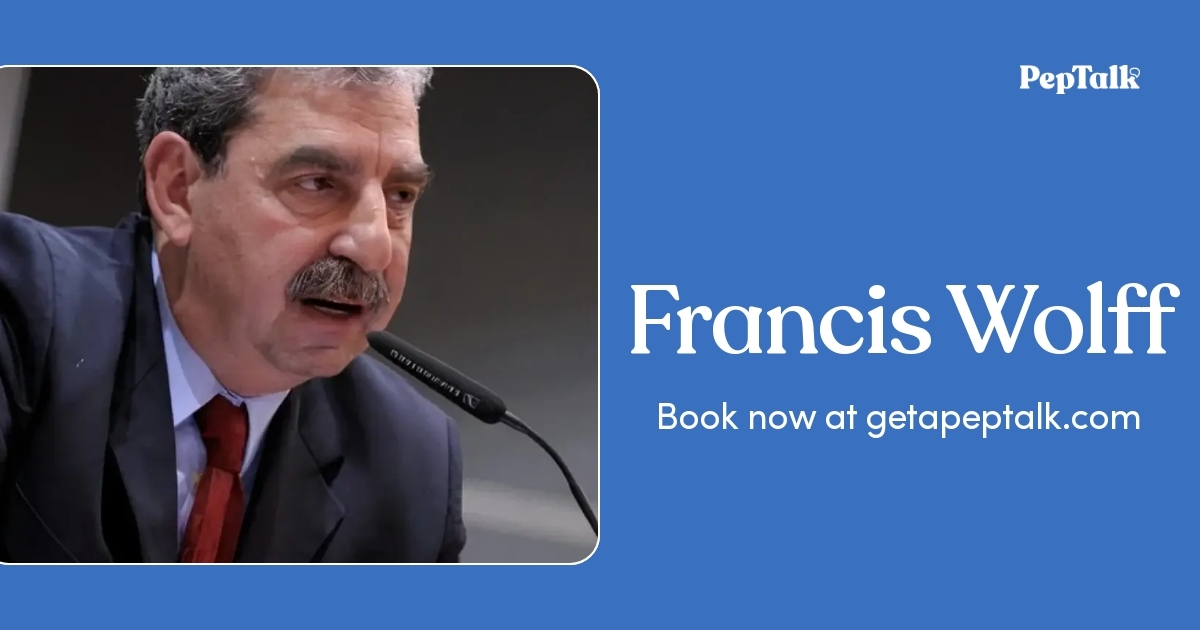 Francis Wolff, Speaker | Philosopher, Author, Educator