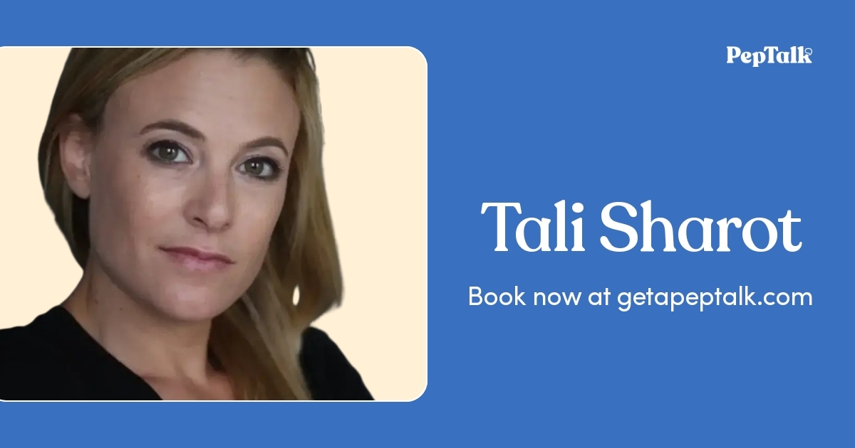 Tali Sharot, Speaker | Neuroscientist Ity On Human Behaviour