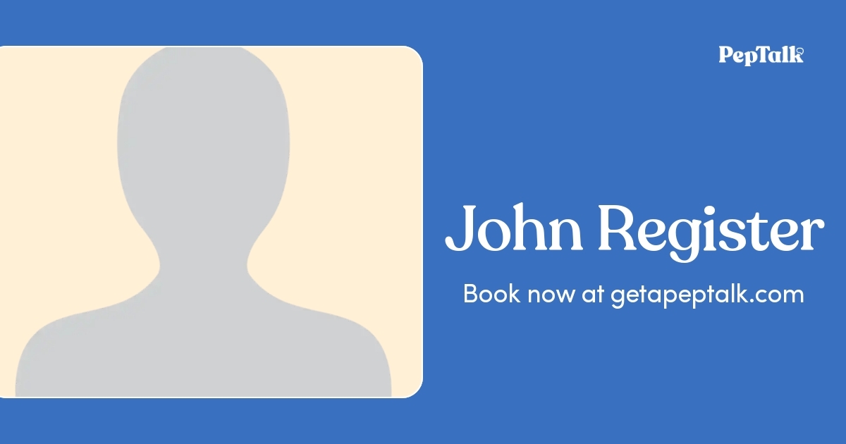 John Register, Speaker | Motivational Paralympian