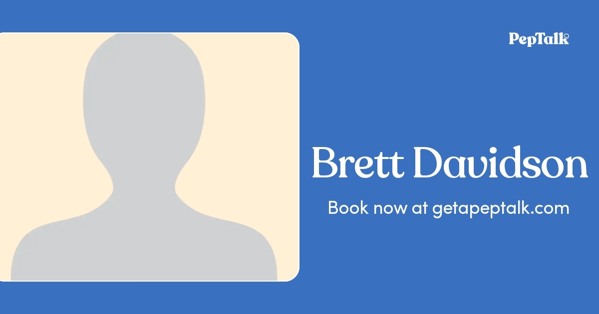 Brett Davidson, Speaker | Economist & Fundraiser
