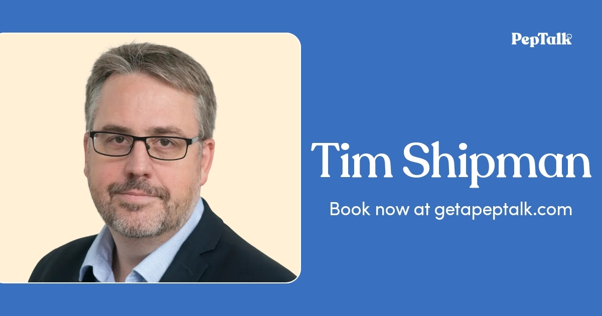 Tim Shipman, Speaker | Political Editor & Author
