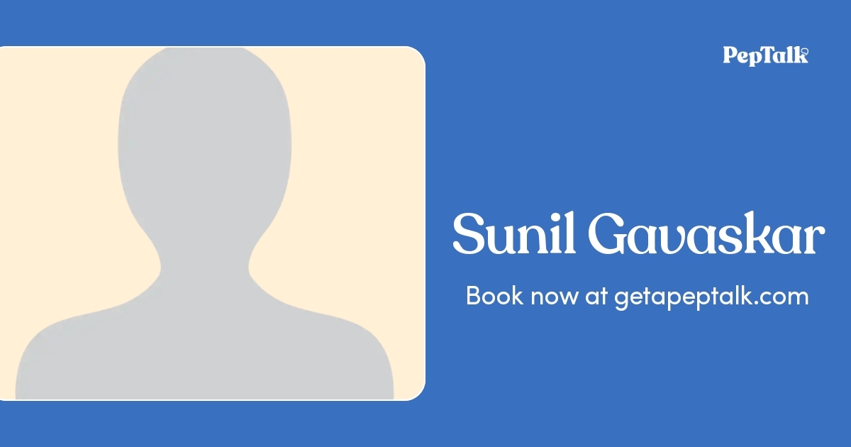 Sunil Gavaskar, Speaker | Legendary Cricketer & Commentator