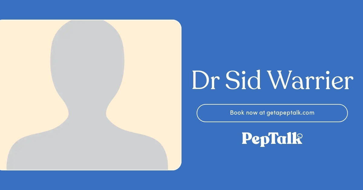 Dr. Sid Warrier, Speaker | Mastering Neuroscience for Life